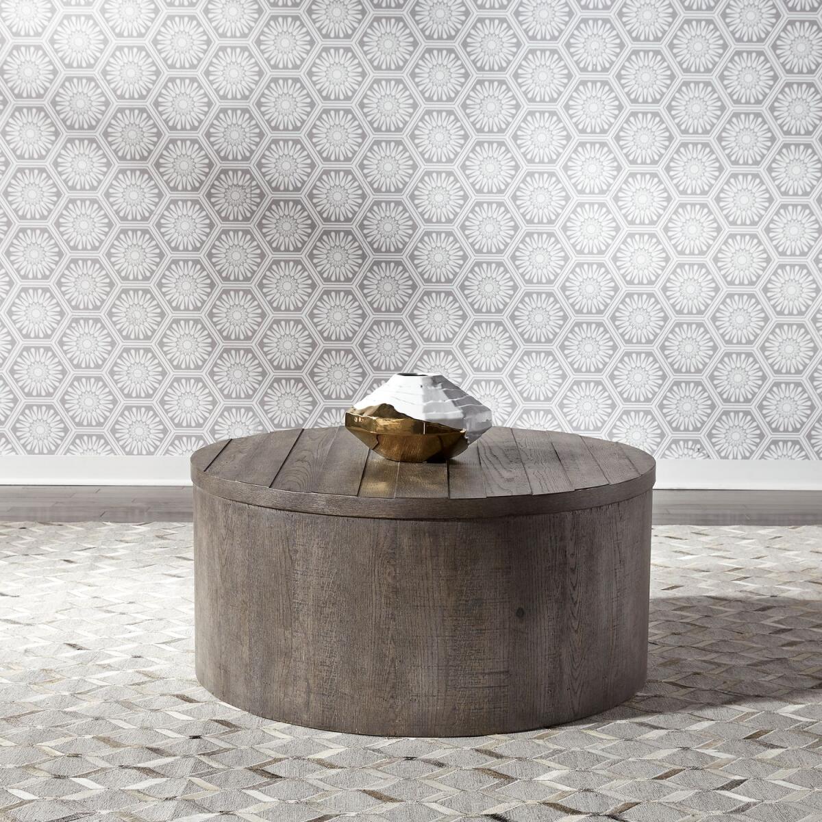 Modern Farmhouse Drum Cocktail Table – Noah's Home Furnishings
